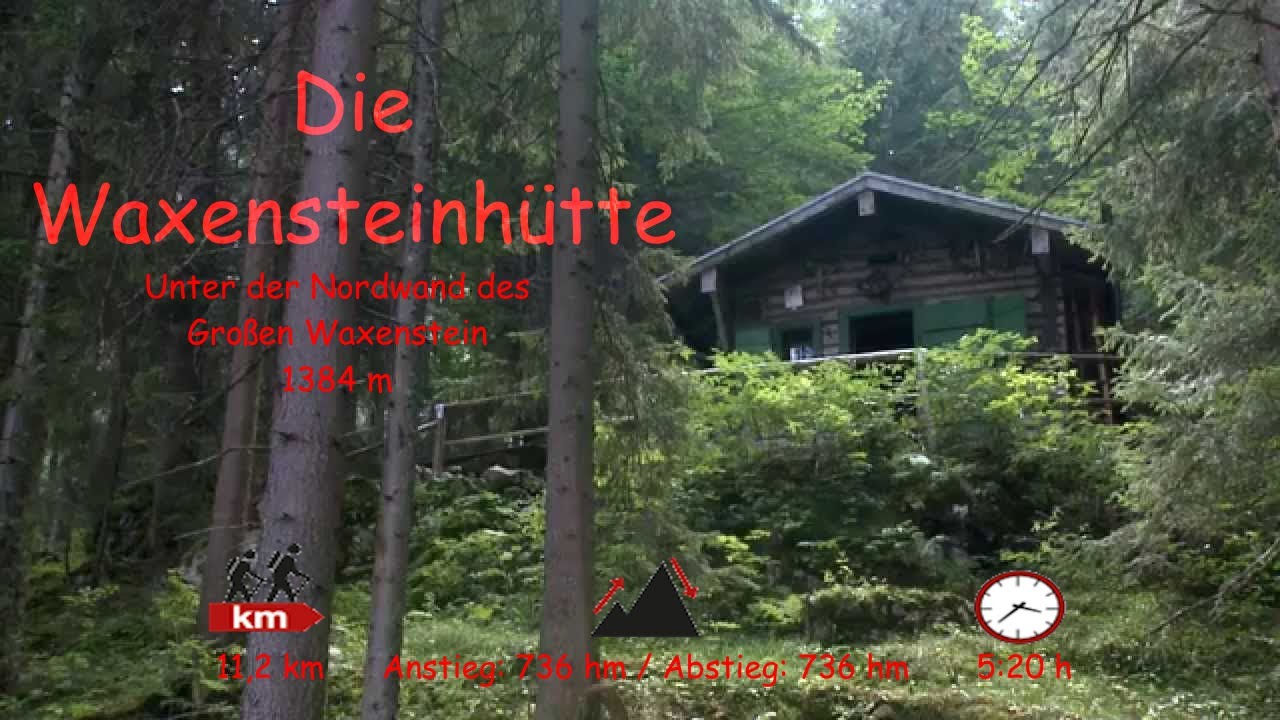 Die Waxensteinhütte, unter der Nordwand des Großen Waxenstein Garmisch ...