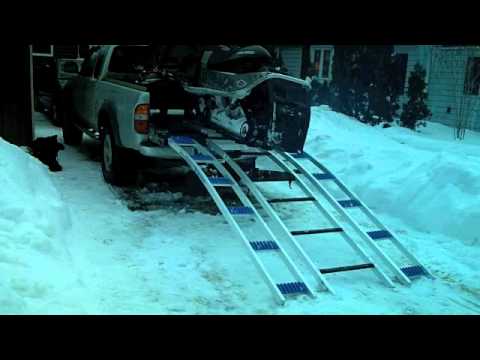 Loading Iqr into shortbed with Rev Arc Ramp - YouTube