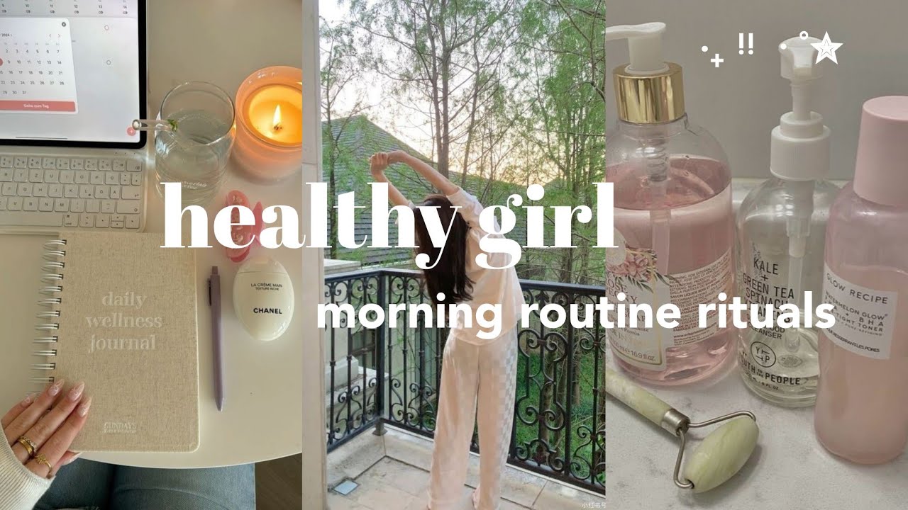 healthy girl morning routine rituals 🍃🌻 ˖°ೀ☕ | morning routine🌞 ˖°⋆₊🌈 ...
