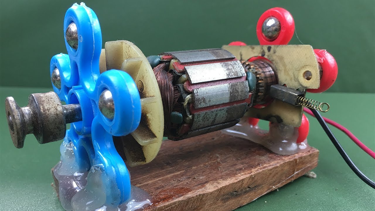 Electric Rotor - How to Repair Powerful DC Motor Using Fidget Spinner ...