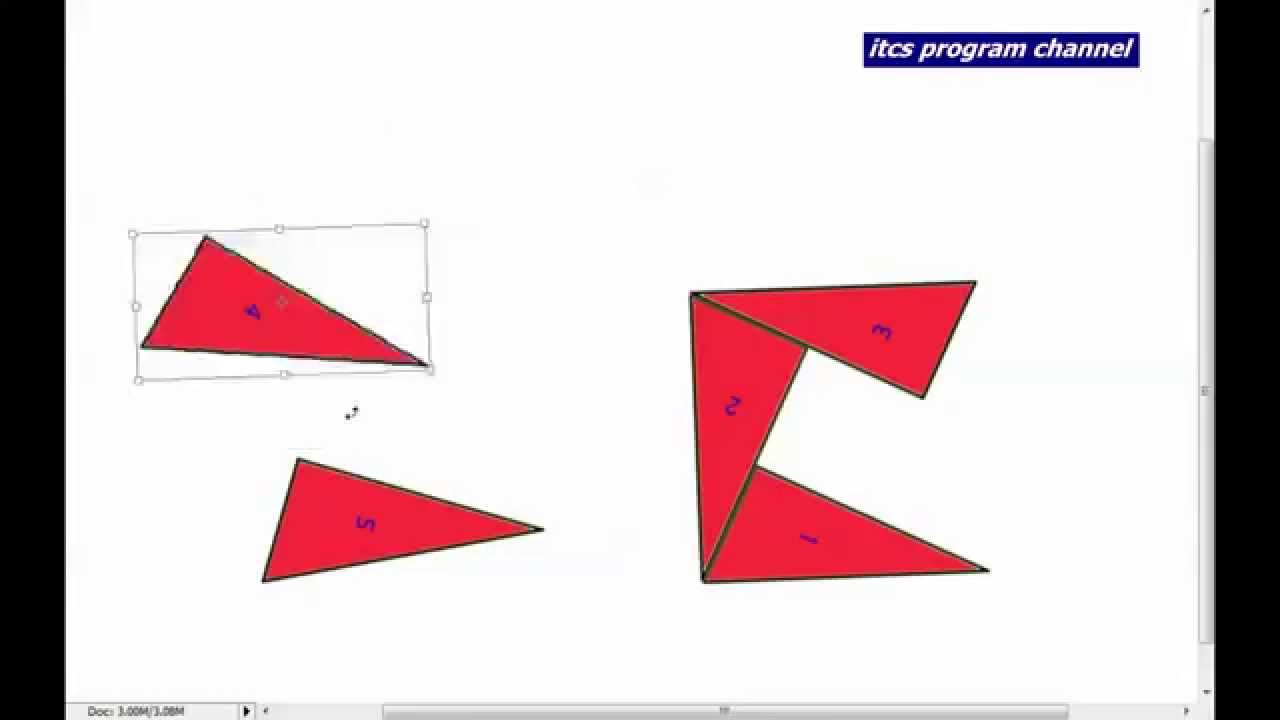 puzzle : make a square by 5 triangle - YouTube