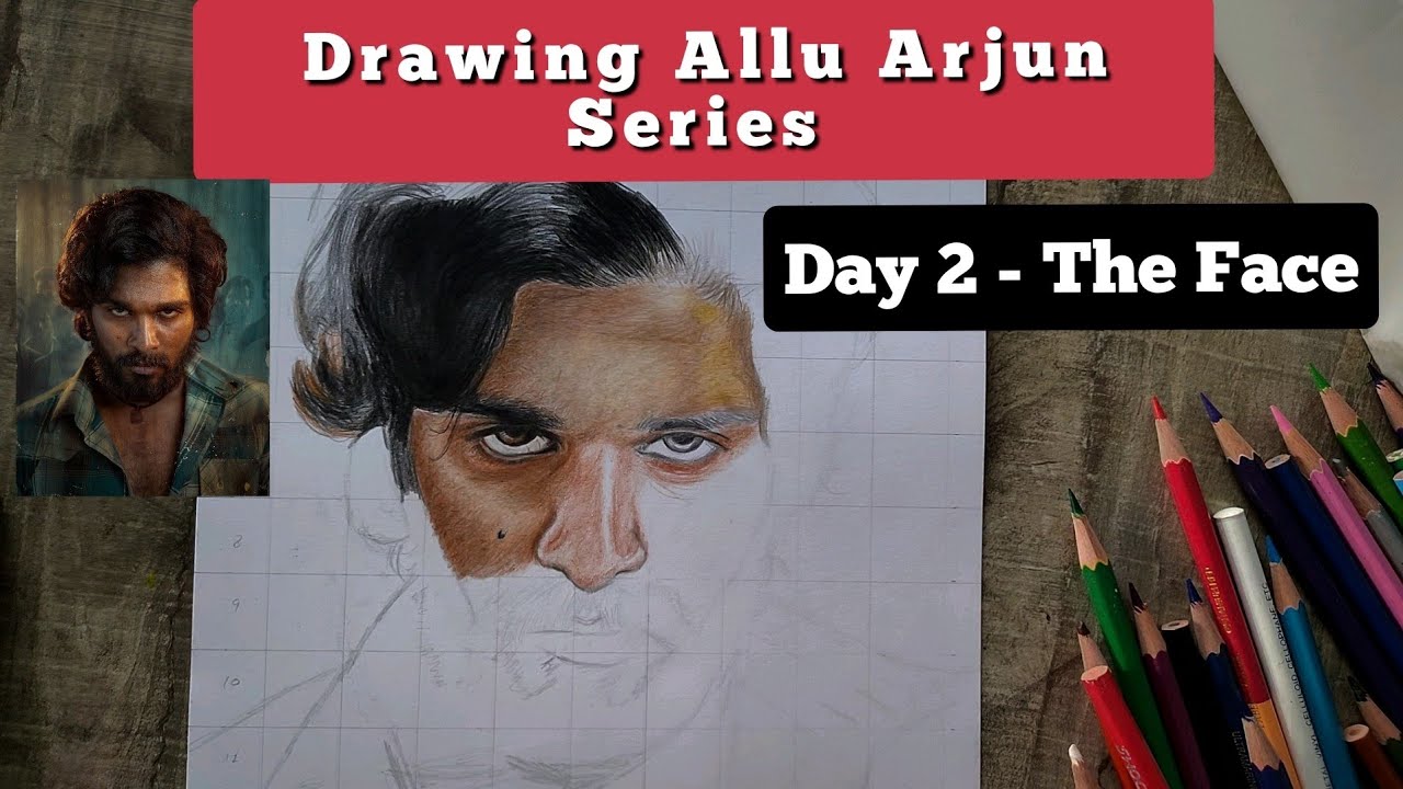 Drawing Allu Arjun Series || Color Pencil || Realistic Sketch # ...