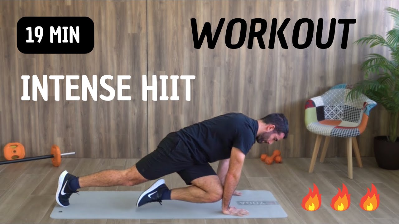 19 MINUTE HIGH INTENSE HIIT HOME WORKOUT / NO EQUIP / CARDIO ...