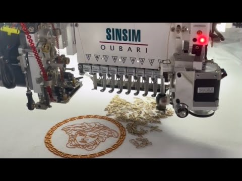 Oubari Sinsim Embroidery Machine with Easy Cording Device #textile # ...