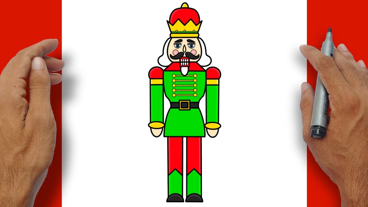 How to Draw CHRISTMAS NUTCRACKER Easy Step-by-step | Christmas - YouTube