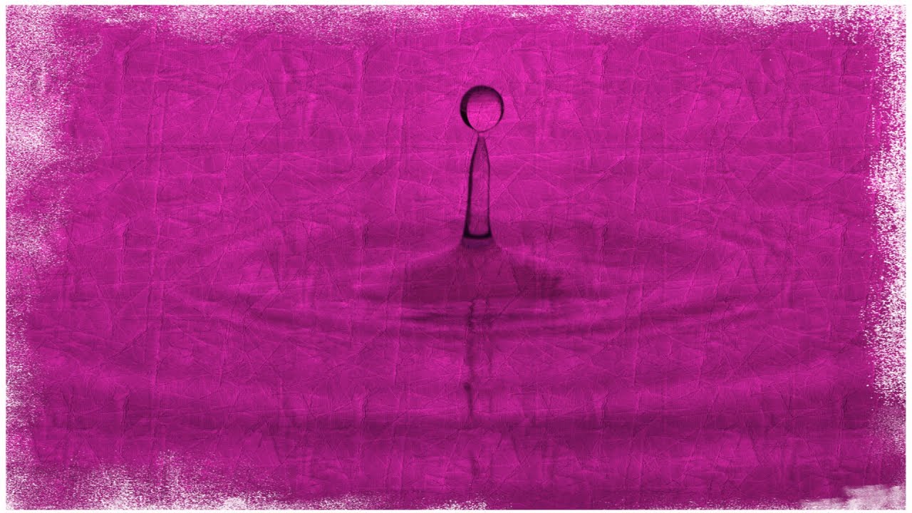 Slow Motion Pink Water Drops With Special Effect l Motion Loop l ...