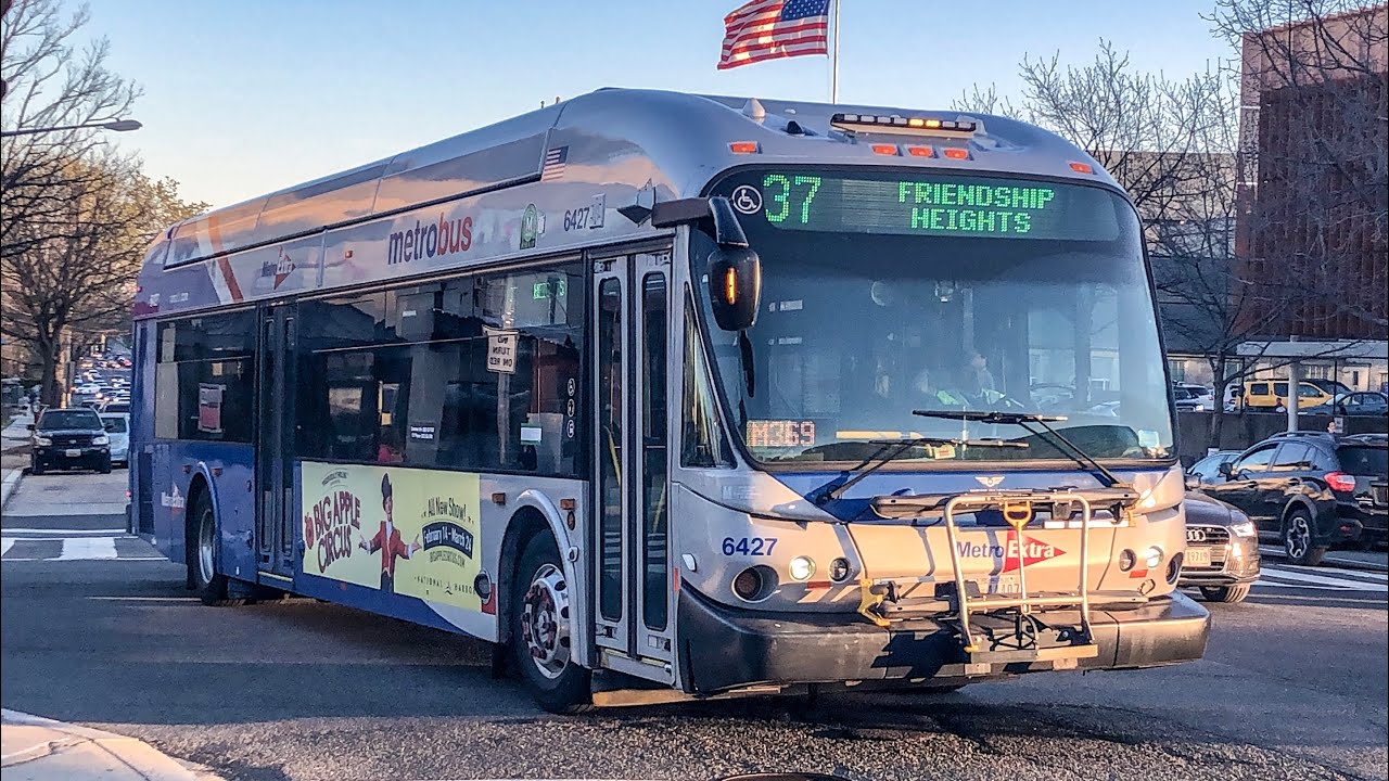 WMATA New Flyer DE40LFA 6427 on Route 37 - YouTube