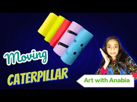 How to make moving caterpillar with colourful paper tutorial step by ...
