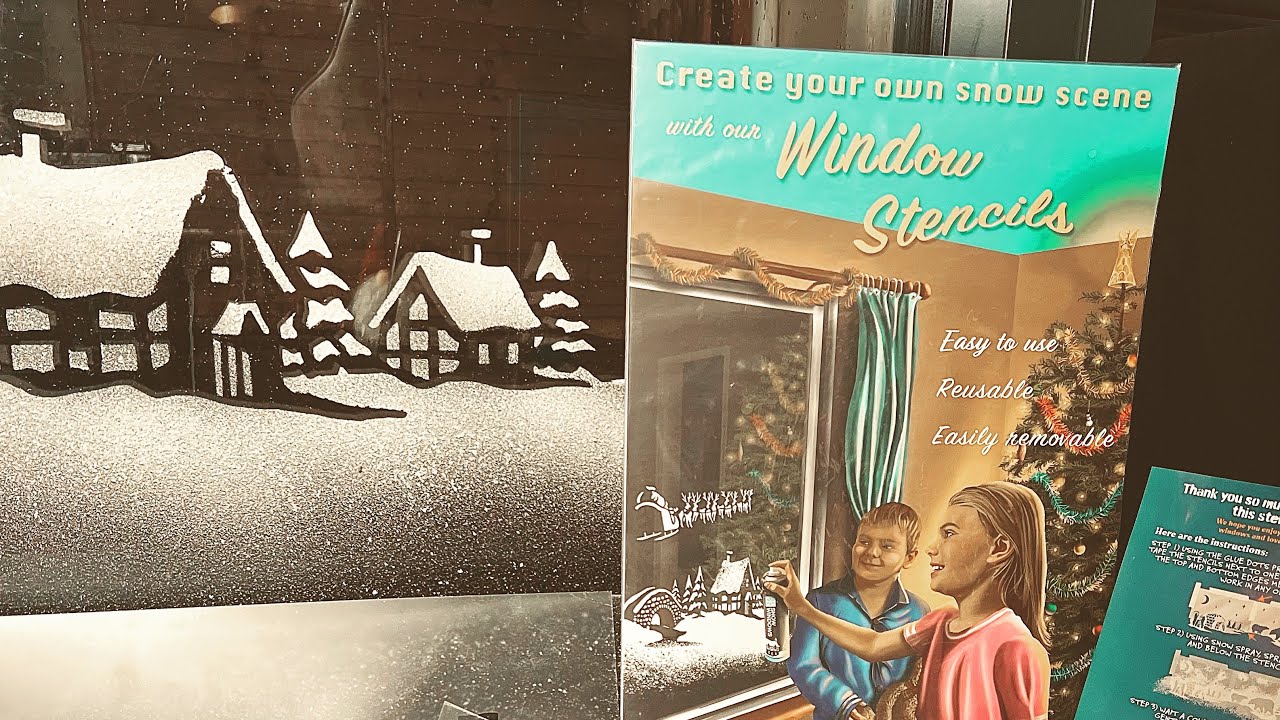 Snow windows stencil pack demo with Bob Sled - YouTube