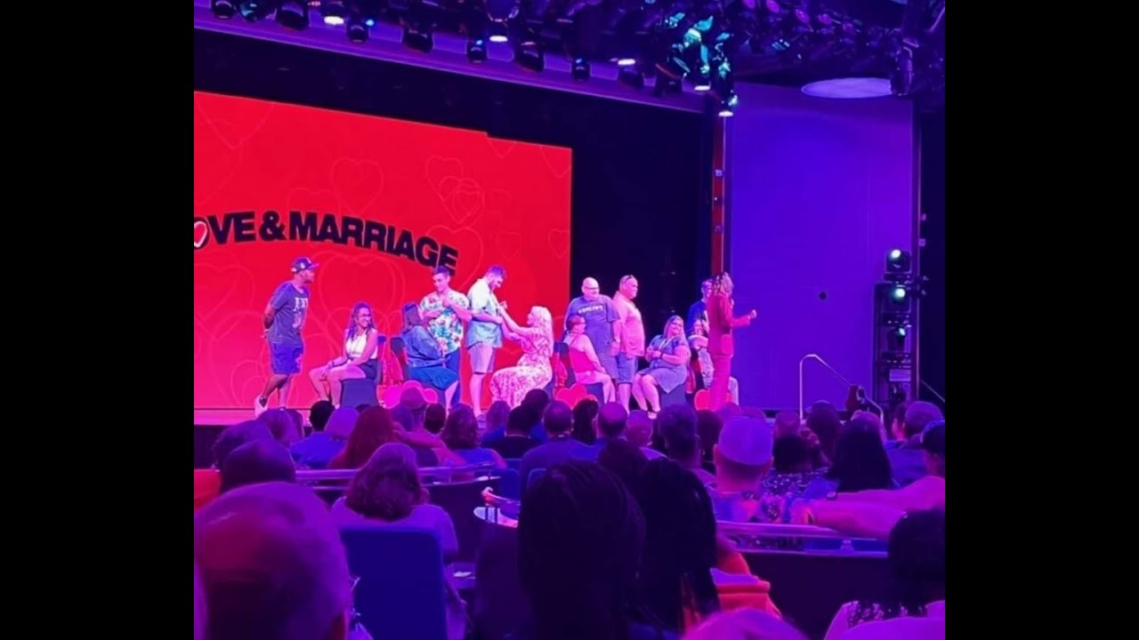 Love and Marriage Game Show On Carnival Crusie - YouTube
