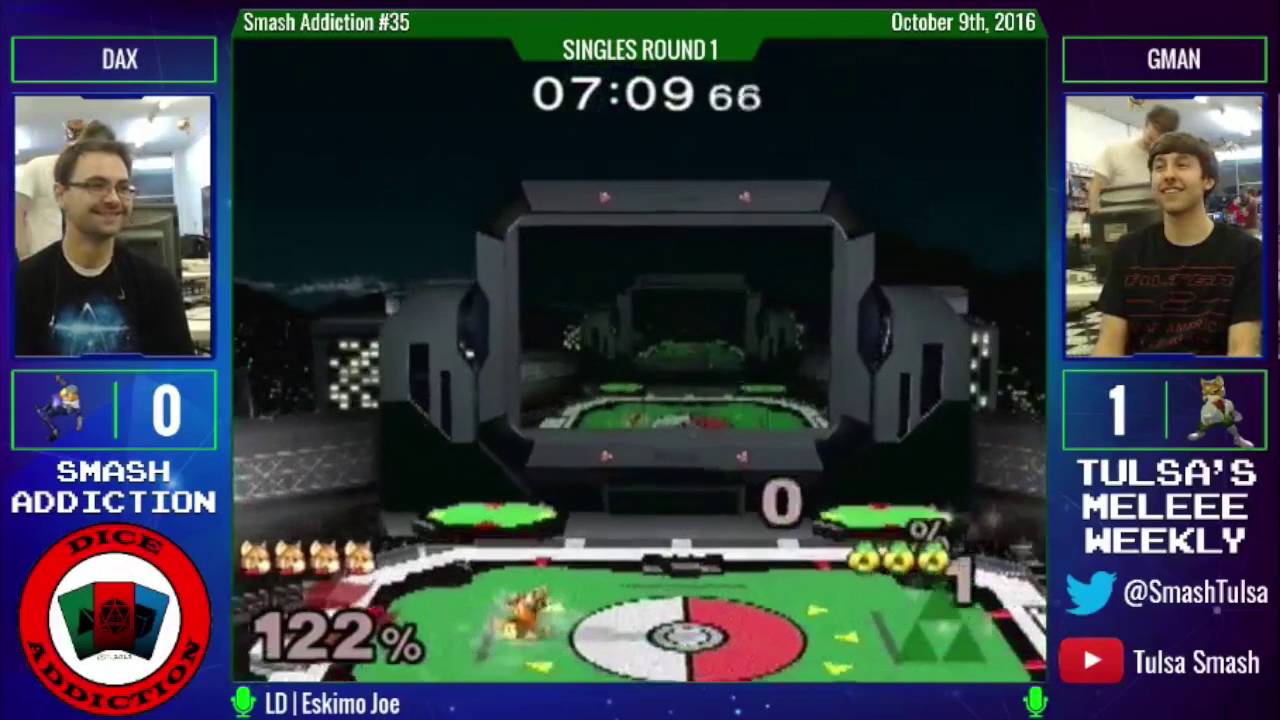 Smash Addiction 35 - Dax (Fox, Sheik) vs Gman (Marth, Fox) - Singles ...