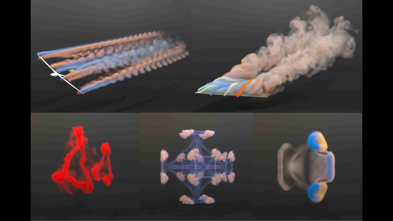 Eulerian Lagrangian Fluid Simulation On Particle Flow Maps Youtube