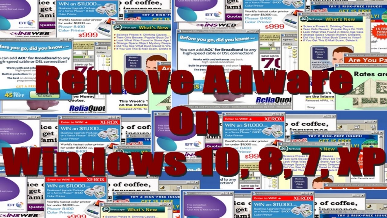 How To Remove Unwanted Adware, Malware, PopUps, Hijackers FREE on ...