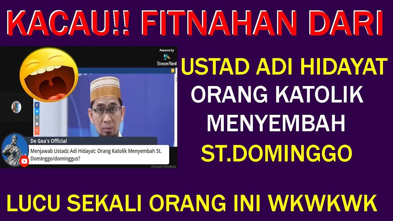 KALAU TIDAK TAHU YA BELAJAR DULU LAH JANGAN ASAL NGOMONG PAK USTAD ...