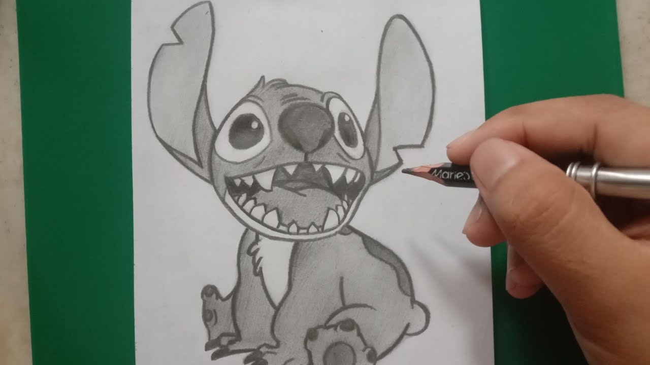 How to Draw Stitch / Pencil Drawing - YouTube