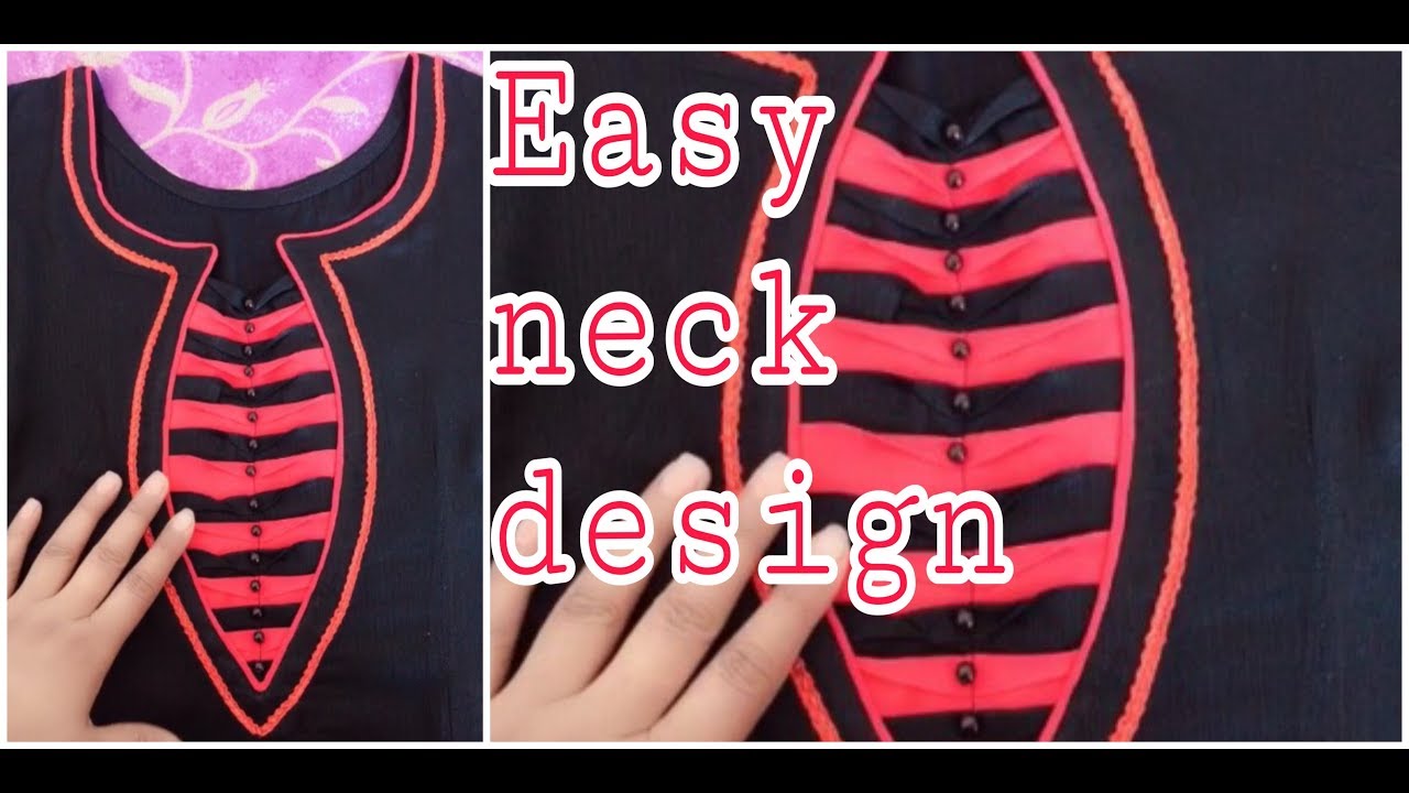 Beautiful neck design || easy to make neck design 2020 - YouTube