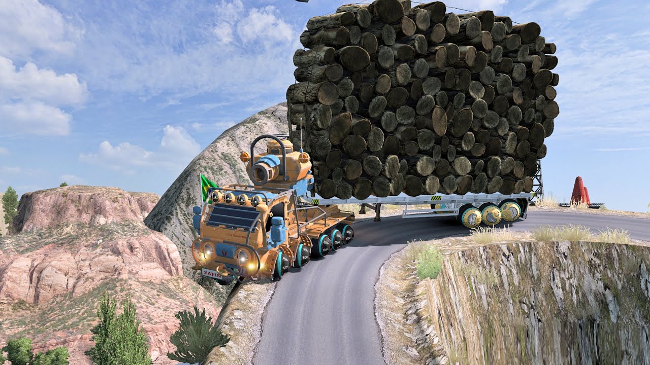 Overloaded Trailer - the most dangerous road | Euro Truck Simulator 2 ...