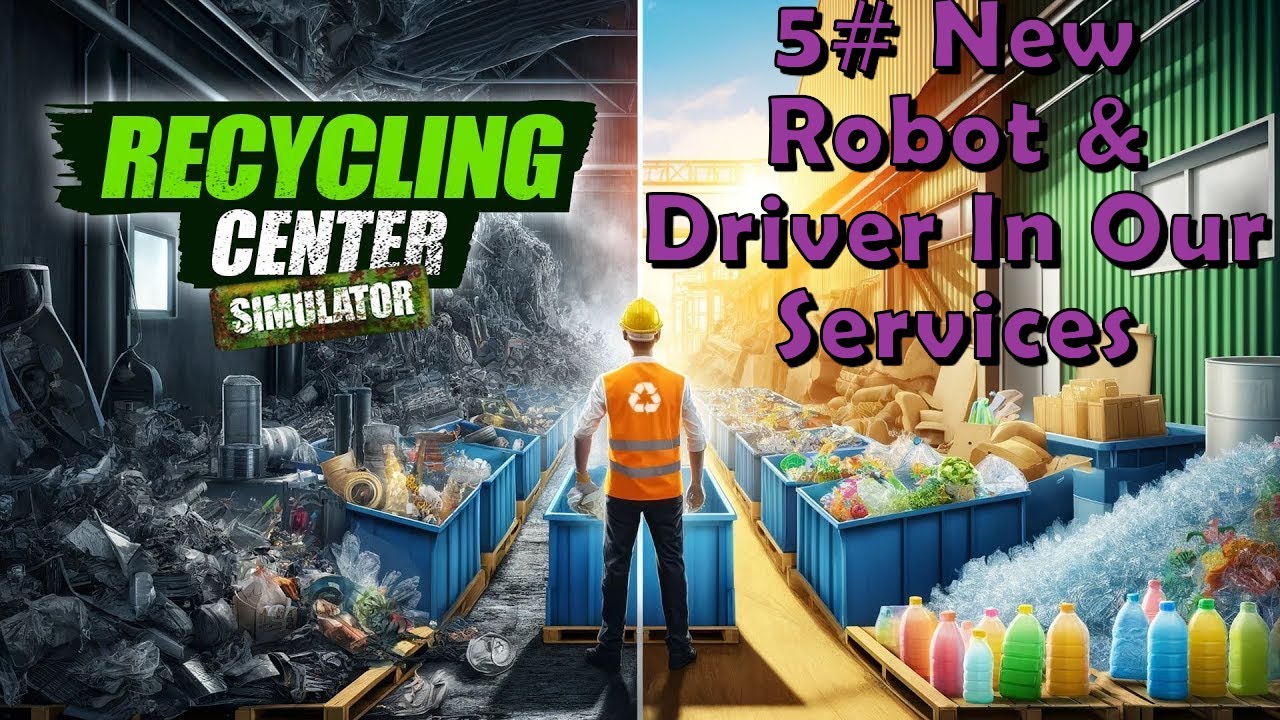 5# New Robot & Driver in Service | Recycling Center Simulator Full Game ...