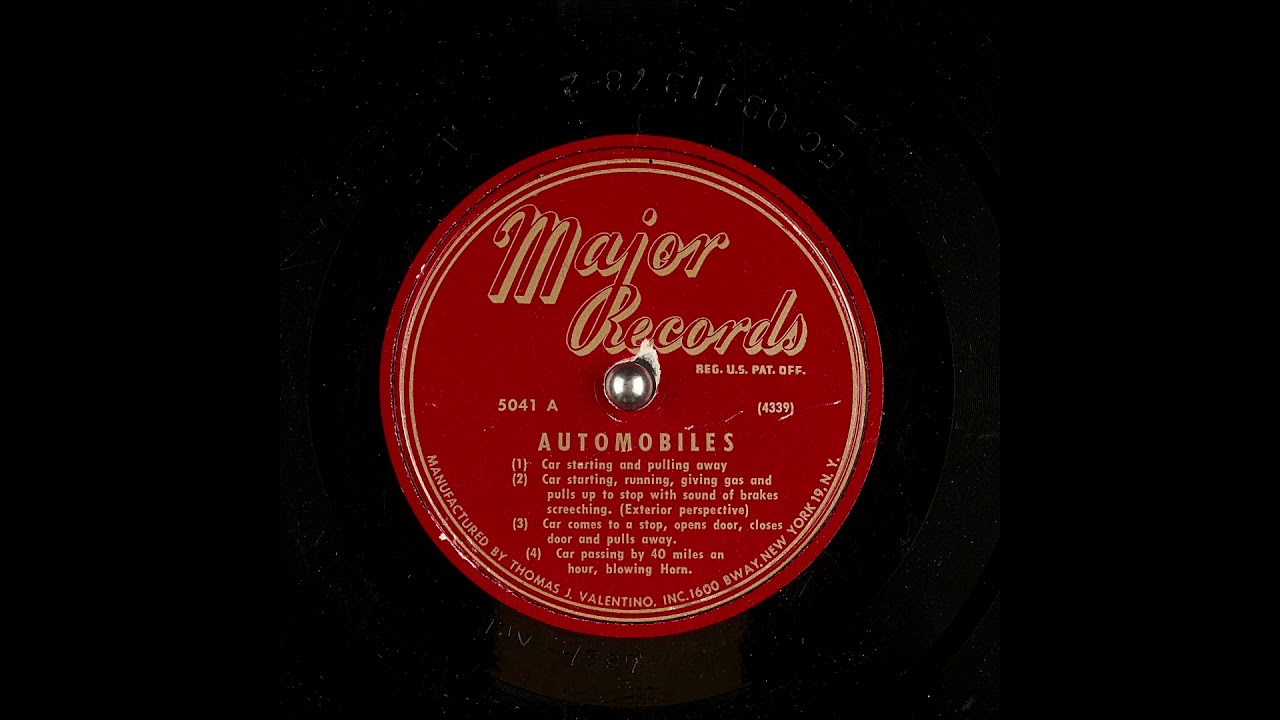 Archival Automobiles Sound Effects From Major Records Part 1 (6K ...