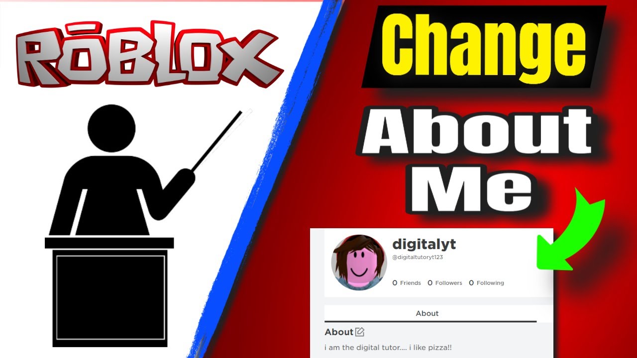 How To Change Roblox About Me - YouTube