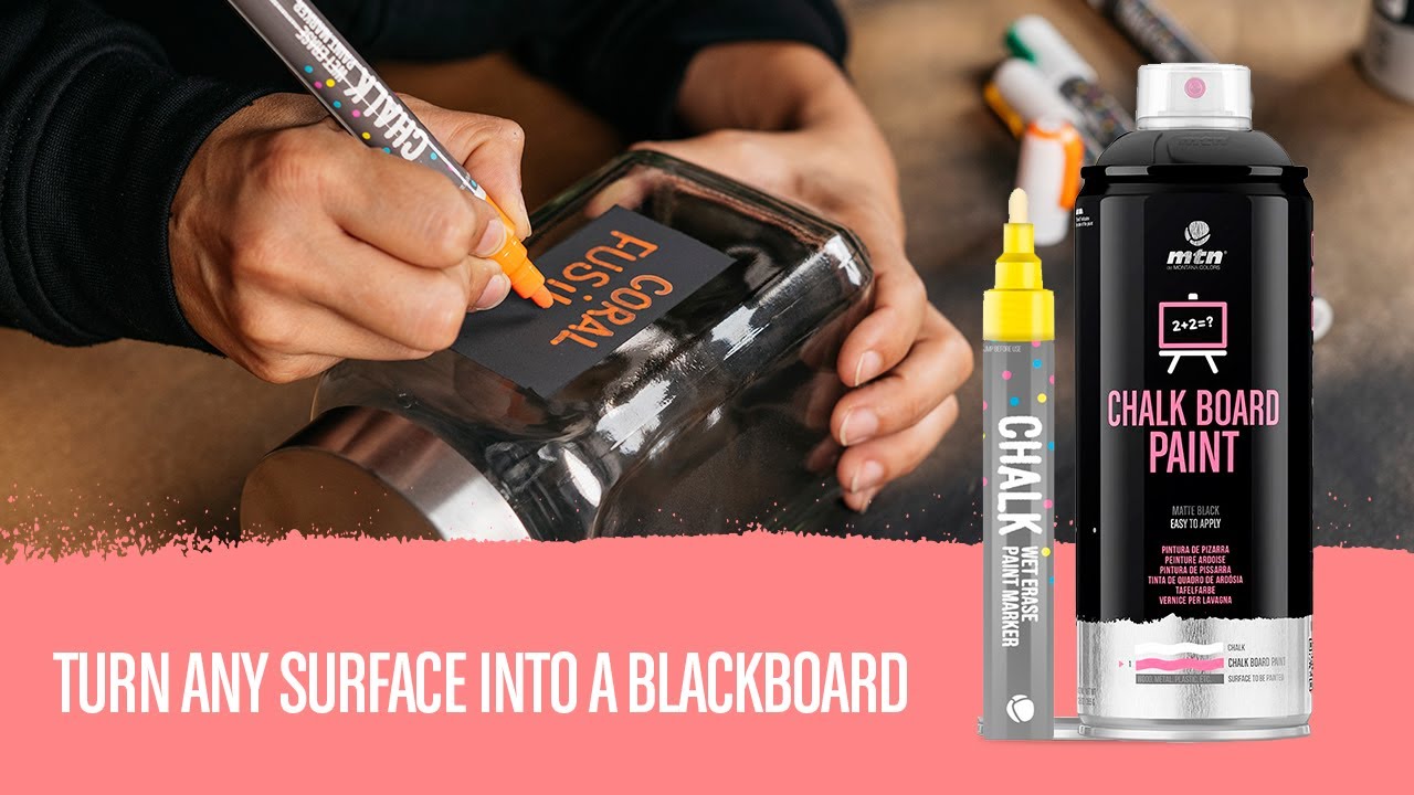 Blackboard effect spray paint: customize different items - YouTube