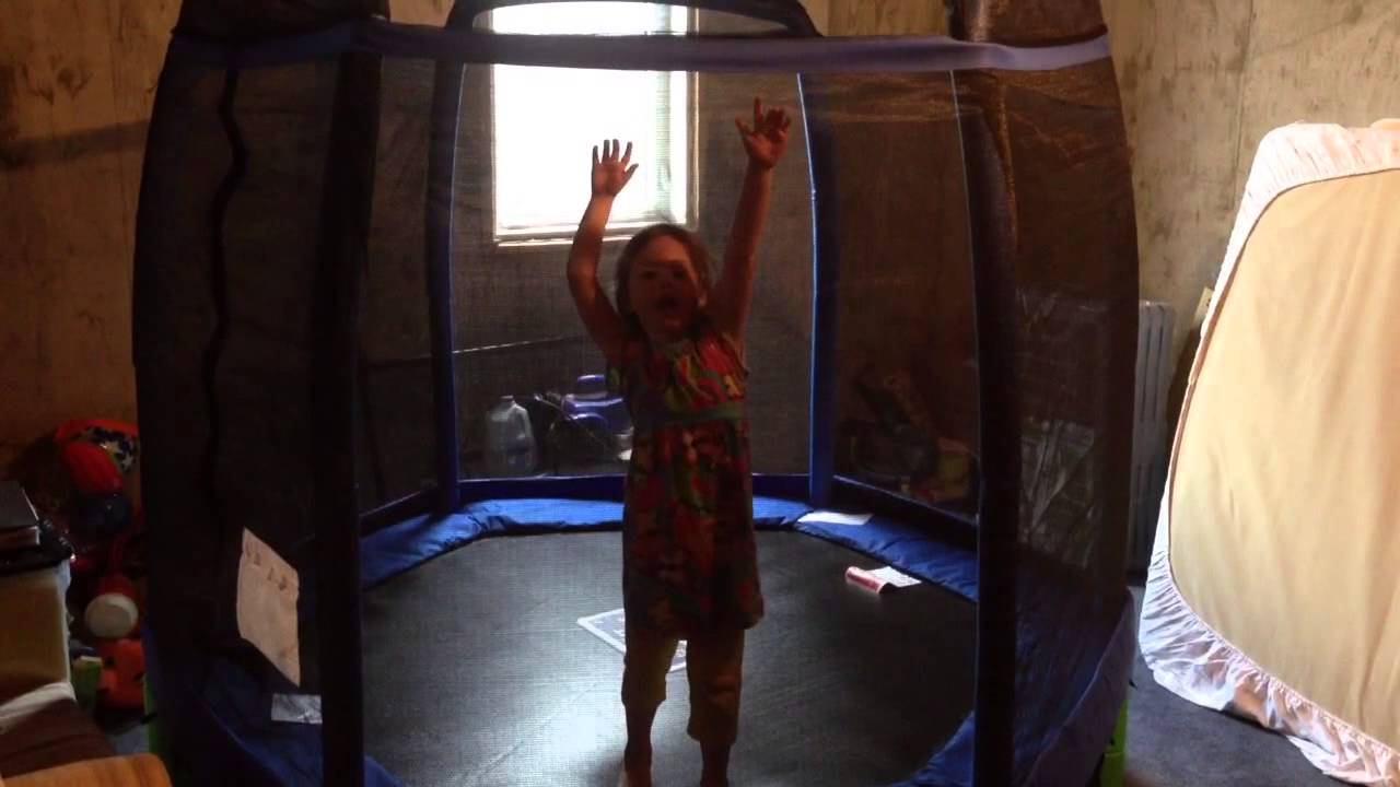 Trampoline in the Basement - YouTube