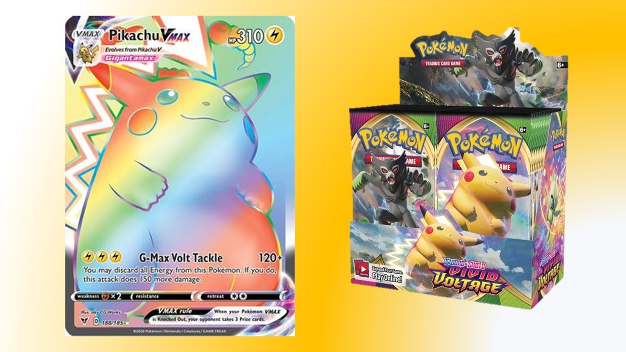 Pokemon - Vivid Voltage Booster Box - FIRST PACK! Rainbow Pikachu ...