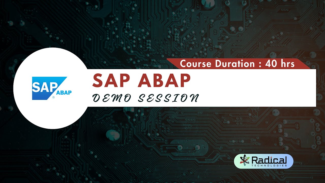 SAP ABAP Online Training from India |Layouts | LSMW | Pools | Demo Video - Radical Technologies ...