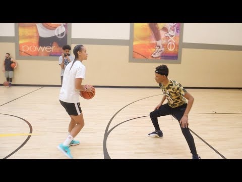 I GOT BEAT BY A GIRL IN BASKETBALL.....*SHE CHEATED*