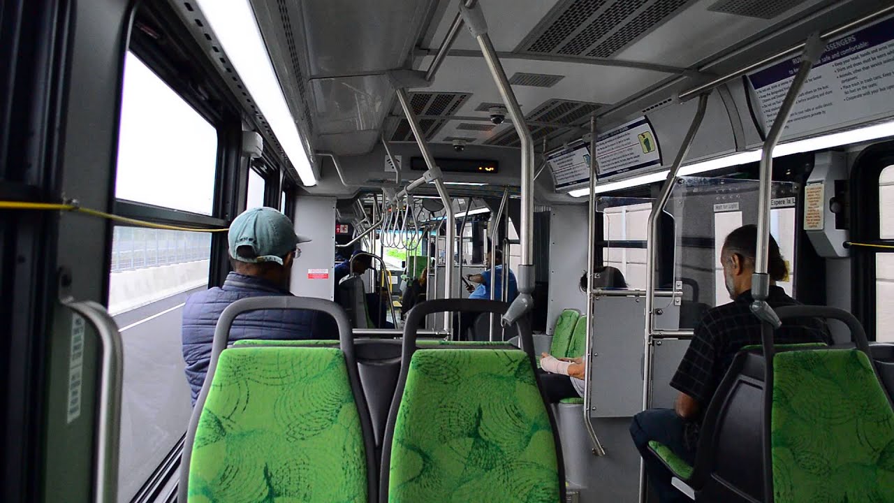 On-Board CT Transit 2014 Nova Bus LFX Artic Hybrid 1469 On Fastrak ...