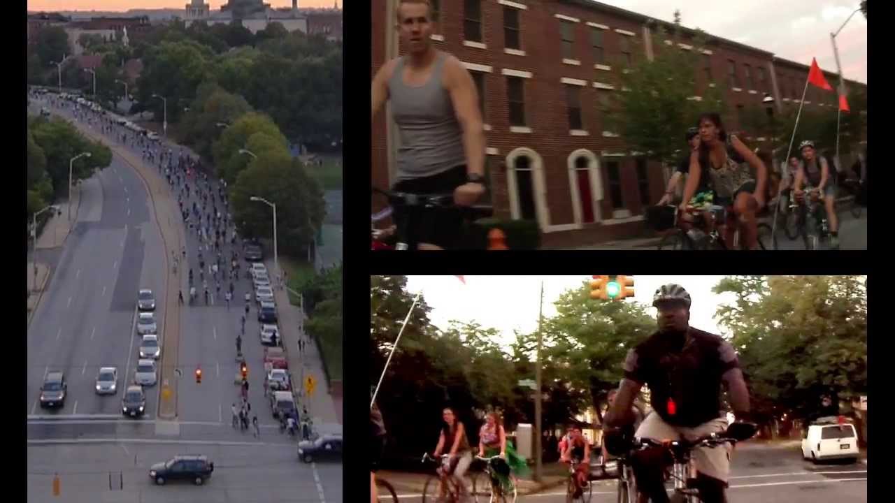 Baltimore Bike Party - August 2013 - Summer - YouTube