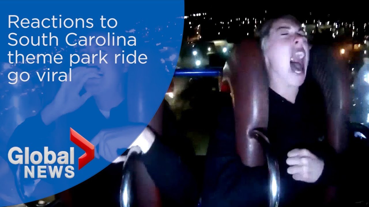 Reactions to South Carolina theme park ride go viral - YouTube