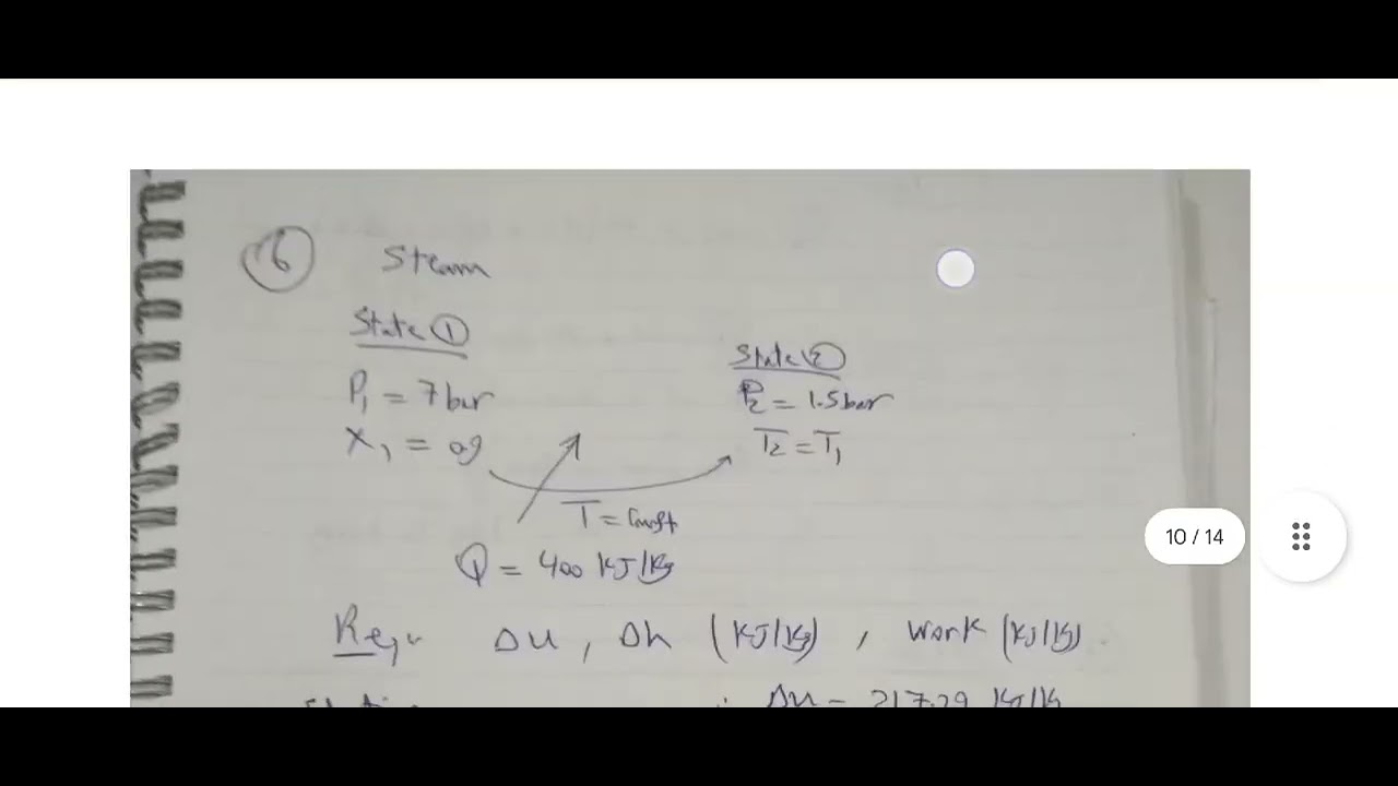1st law of thermodynamics(closed system), sheet3, part 2 - YouTube