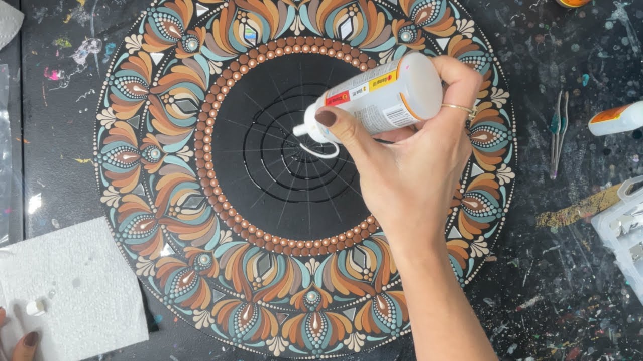 18" Mandala w/ Center Mirror | Mandala Art | Thoughtful Dots - YouTube