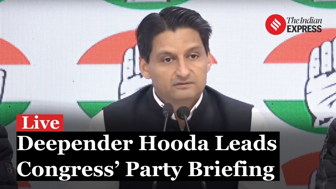 Congress PC: Congress Party Briefing By Deepender Singh Hooda At AICC ...