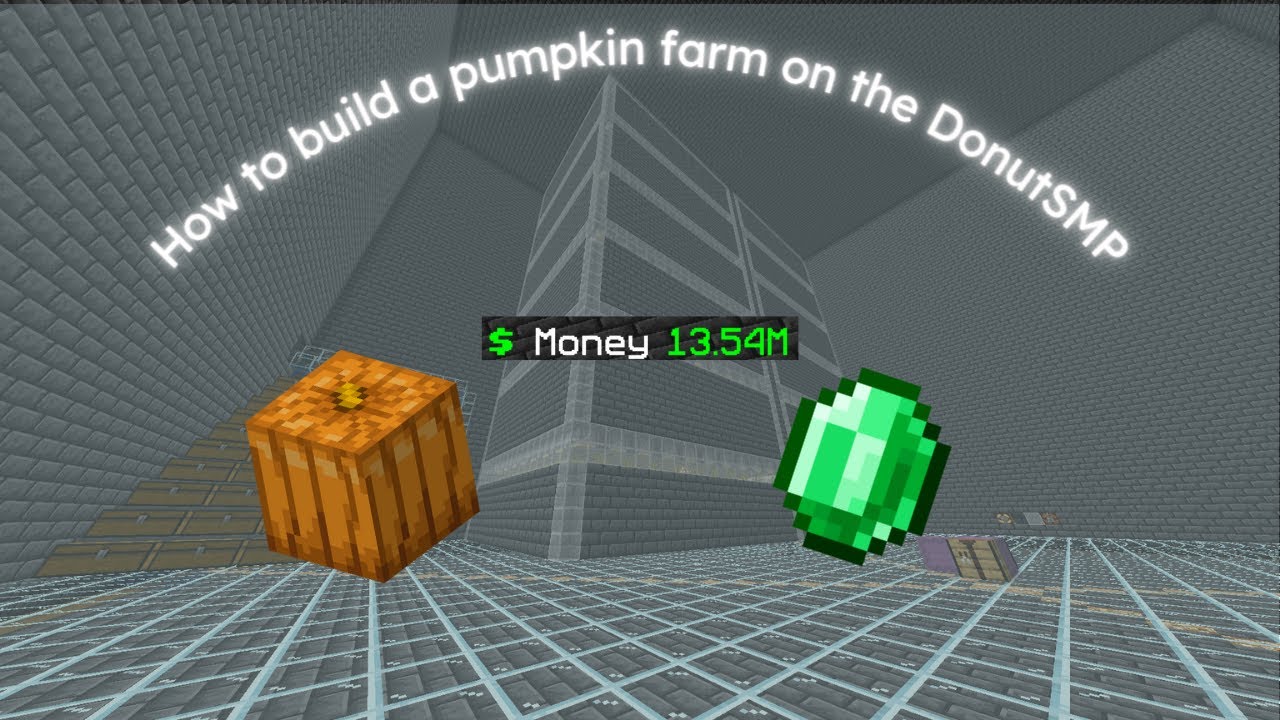 How to build a FAST pumpkin farm on the DONUTSMP - PanoV1 - YouTube