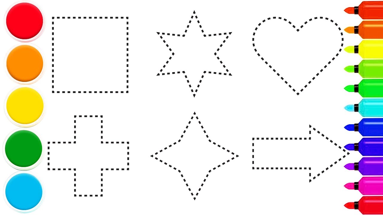 How to draw simple 2d geometric shapes | step by step - YouTube