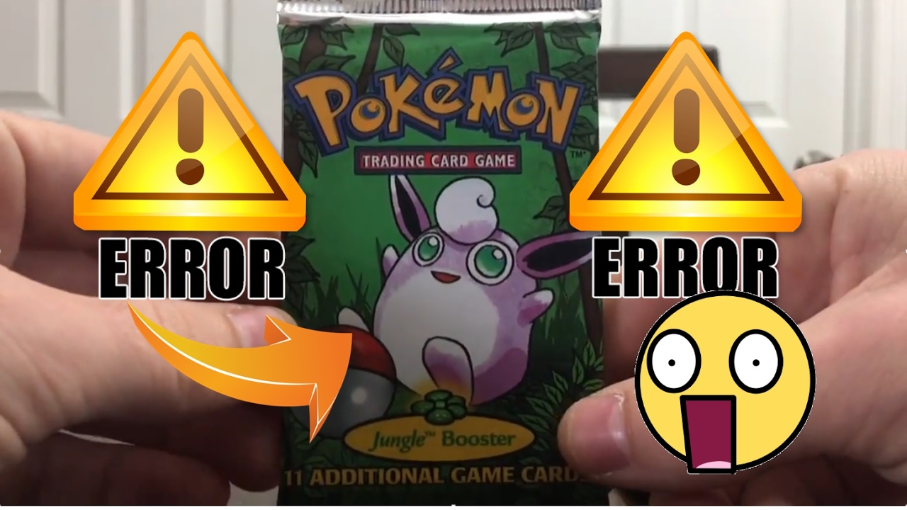 ERROR POKEMON CARDS!!!??? 3X Jungle Pokemon Booster Pack Opening ...