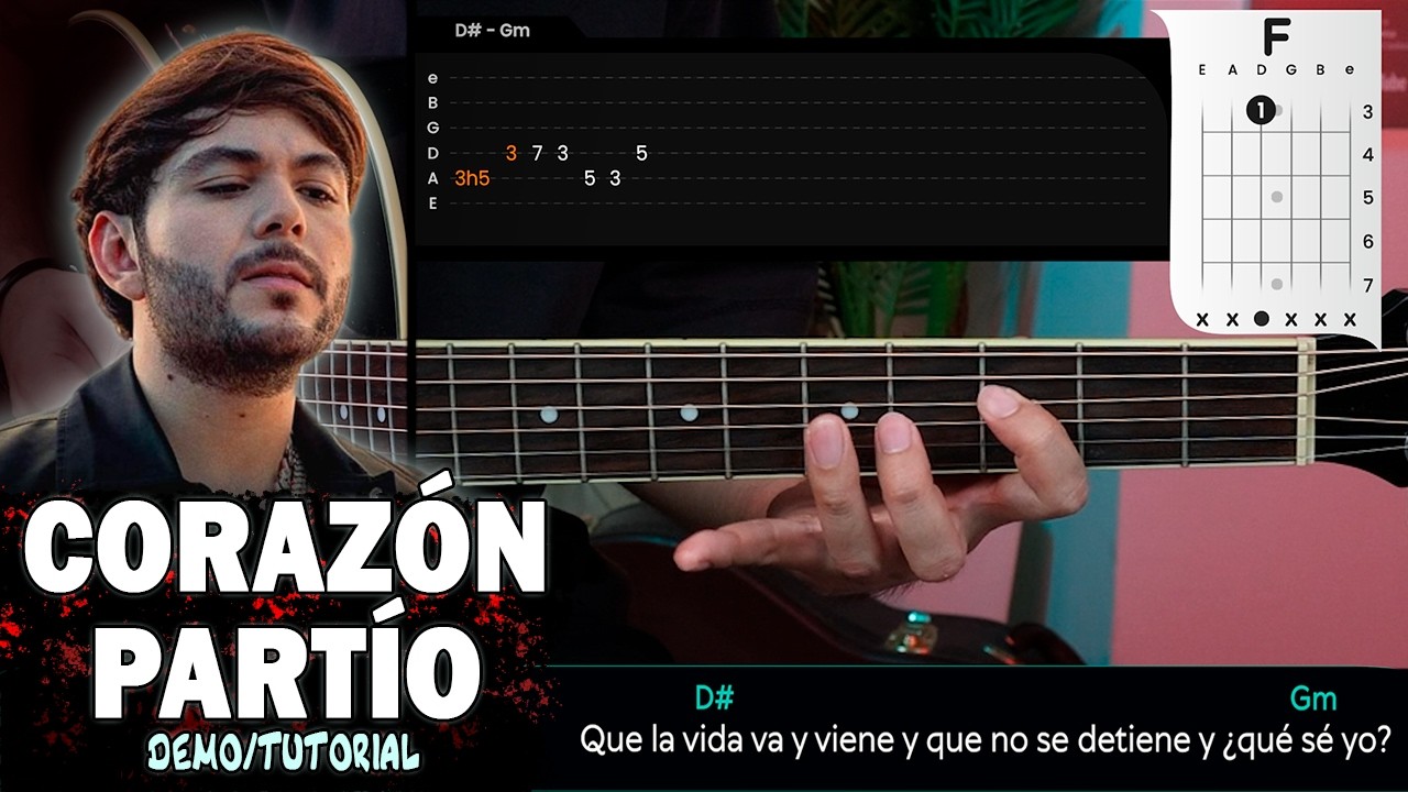 Corazón Partío (EN GUITARRA) Tito Double P - DEMO | CHORDS - YouTube
