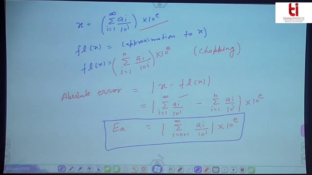 Error bounds due to chopping and rounding - YouTube