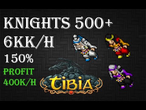 Tibia | Asura Mirror | Knights 500+ | 6kk/h (150%) | 125 Charms - YouTube