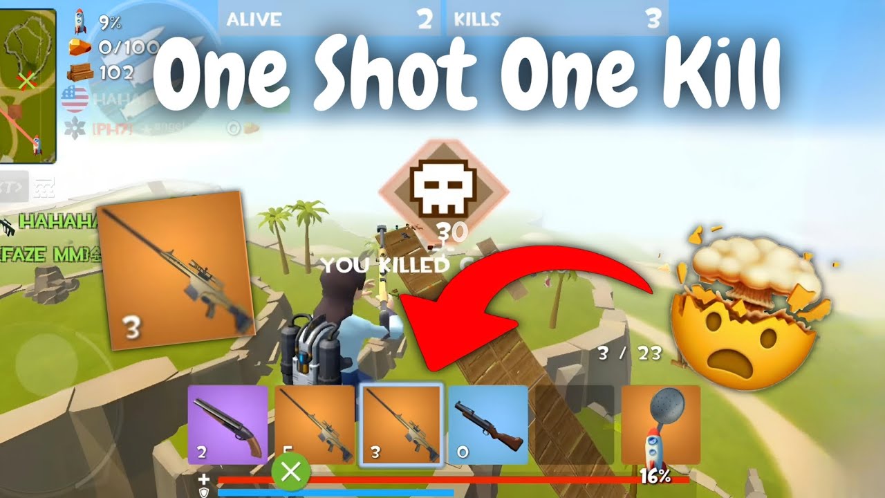 I Got One Shot One Kill Gun In Rocket Royale 🥶 - YouTube
