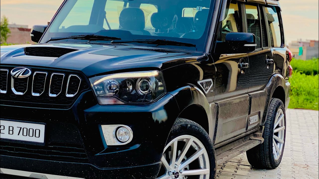scorpio modified 20 inch alloy wheels led lights basic modification ...
