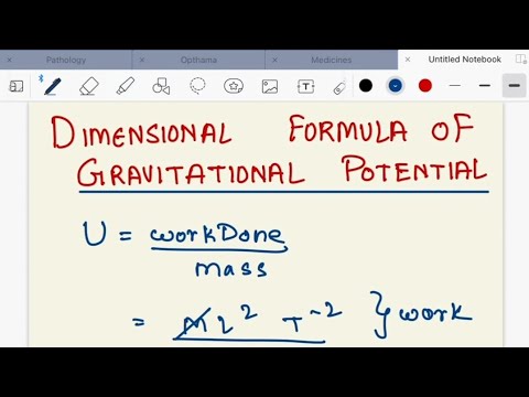 Dimensional Formula of Gravitational Potential #neet #dimensionformula ...