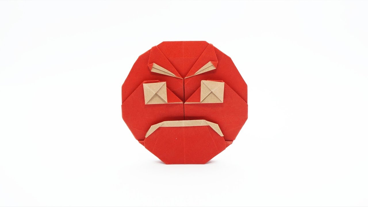 ORIGAMI ANGRY EMOJI 😡 (Jo Nakashima) + giveaway - YouTube