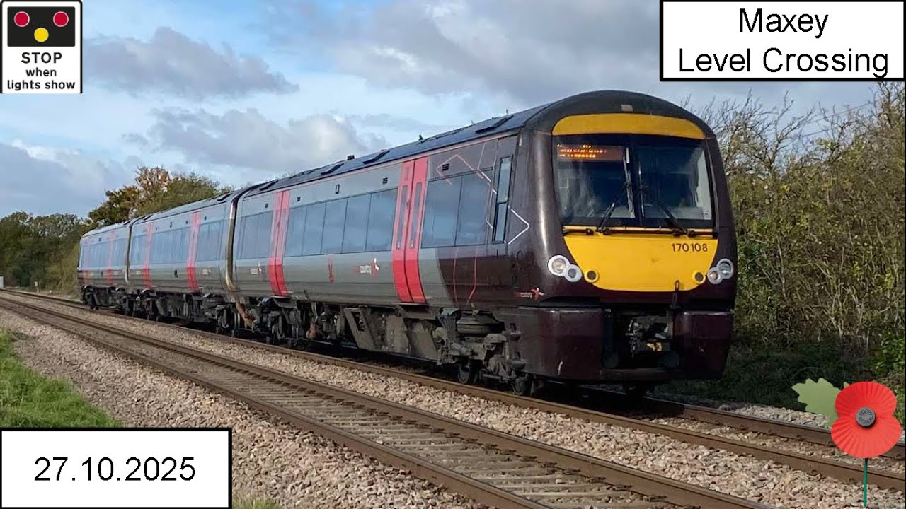 Maxey Level Crossing - 27.10.2025 ft: @faberoony90 - YouTube