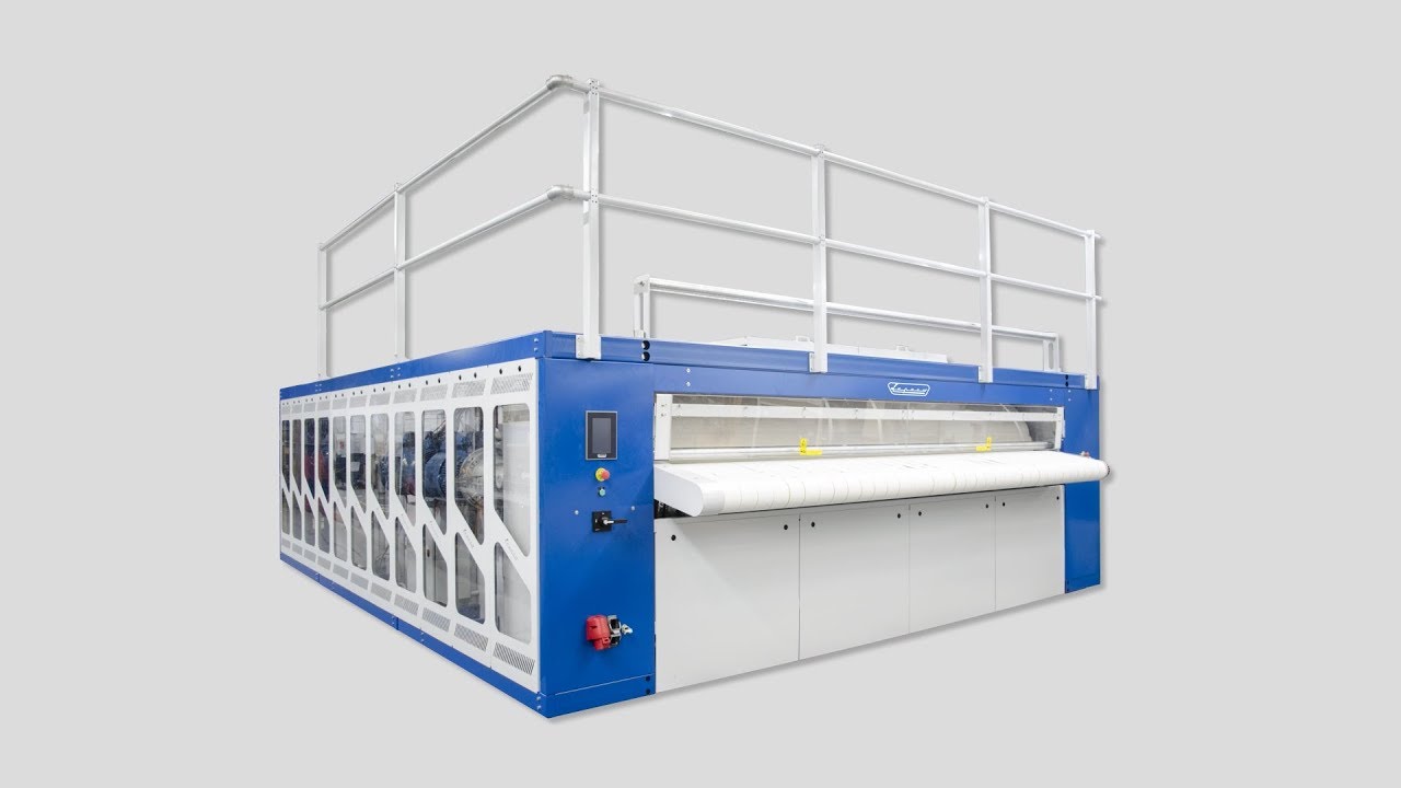 Lapauw IronMAX - Gas Heated Ironer - YouTube