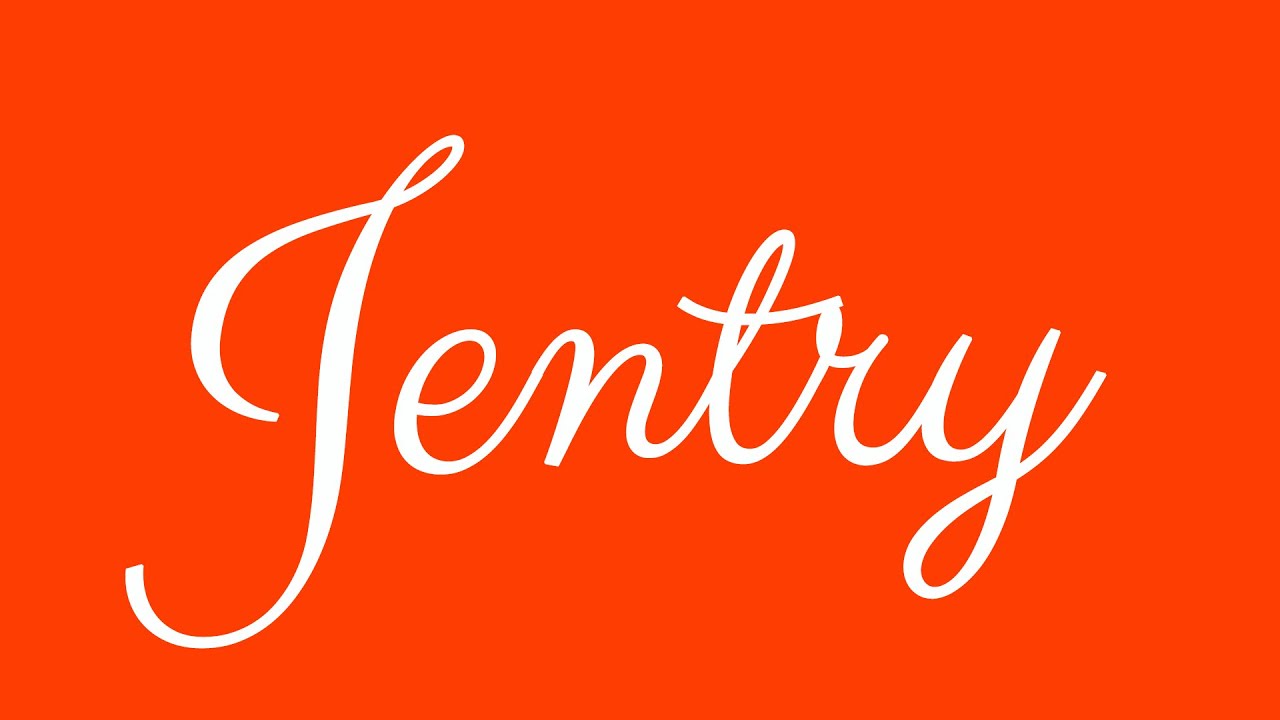 Learn how to Sign the Name Jentry Stylishly in Cursive Writing - YouTube