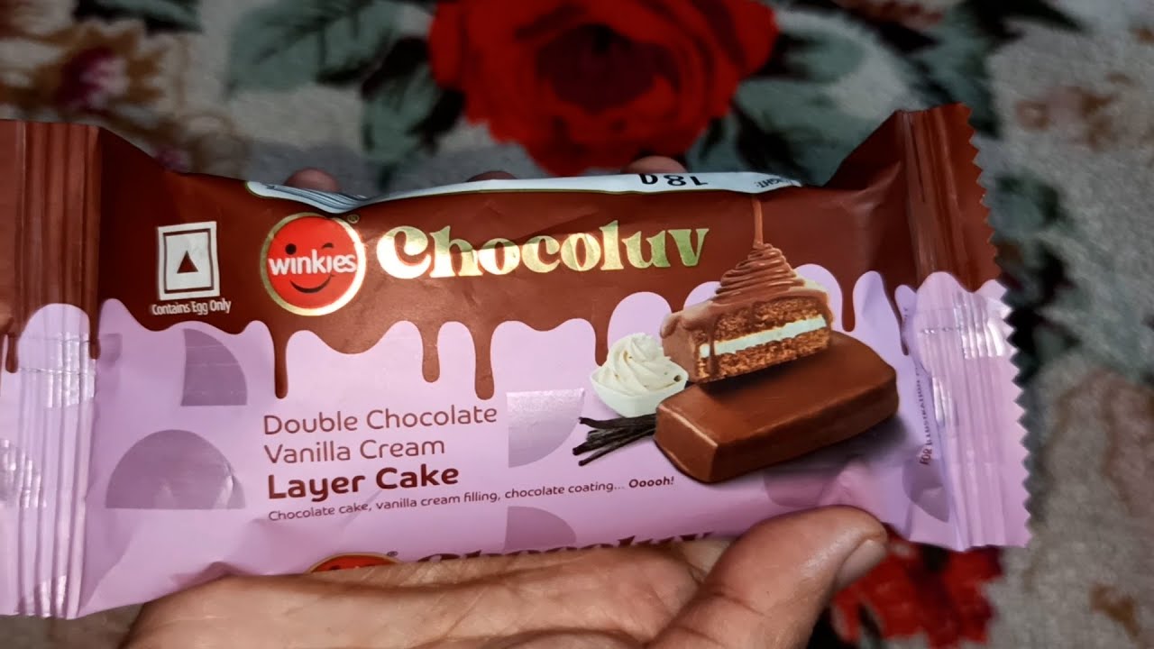 Winkies Chocoluv Double Chocolate Vanilla Cream Layer Cake - YouTube