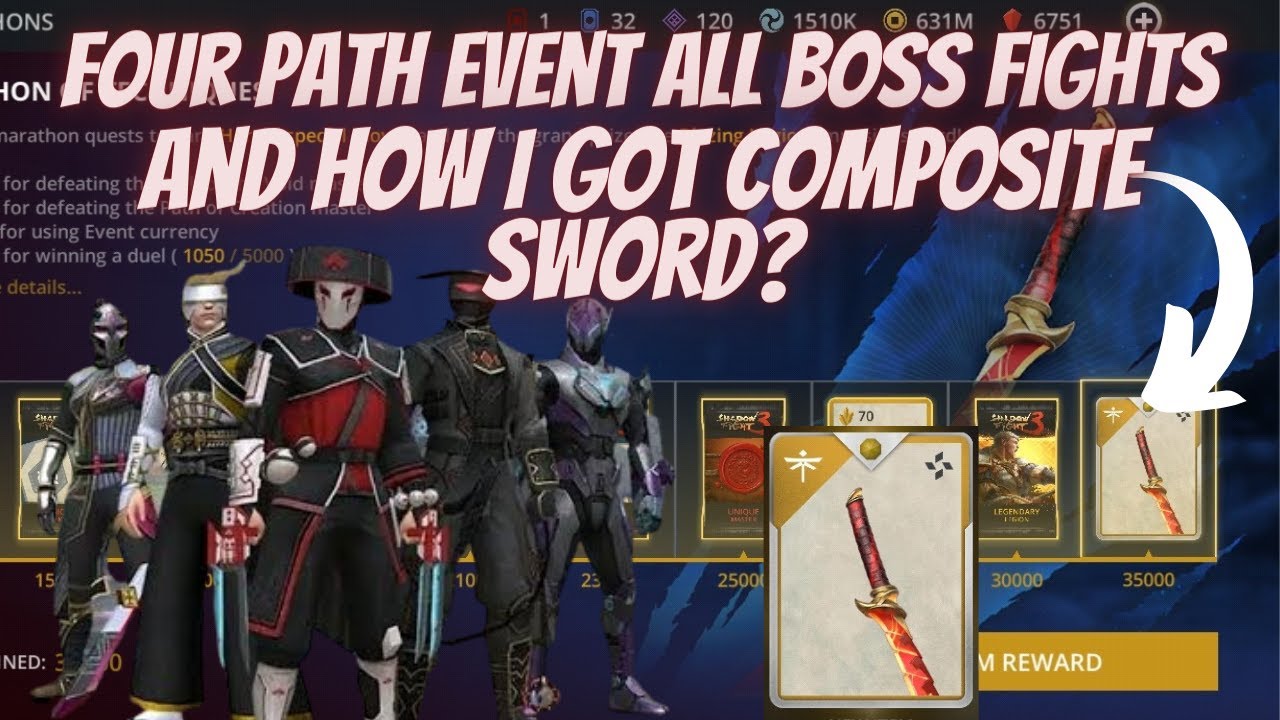 Shadow fight 3 || Four path event all boss fights || How I got ...